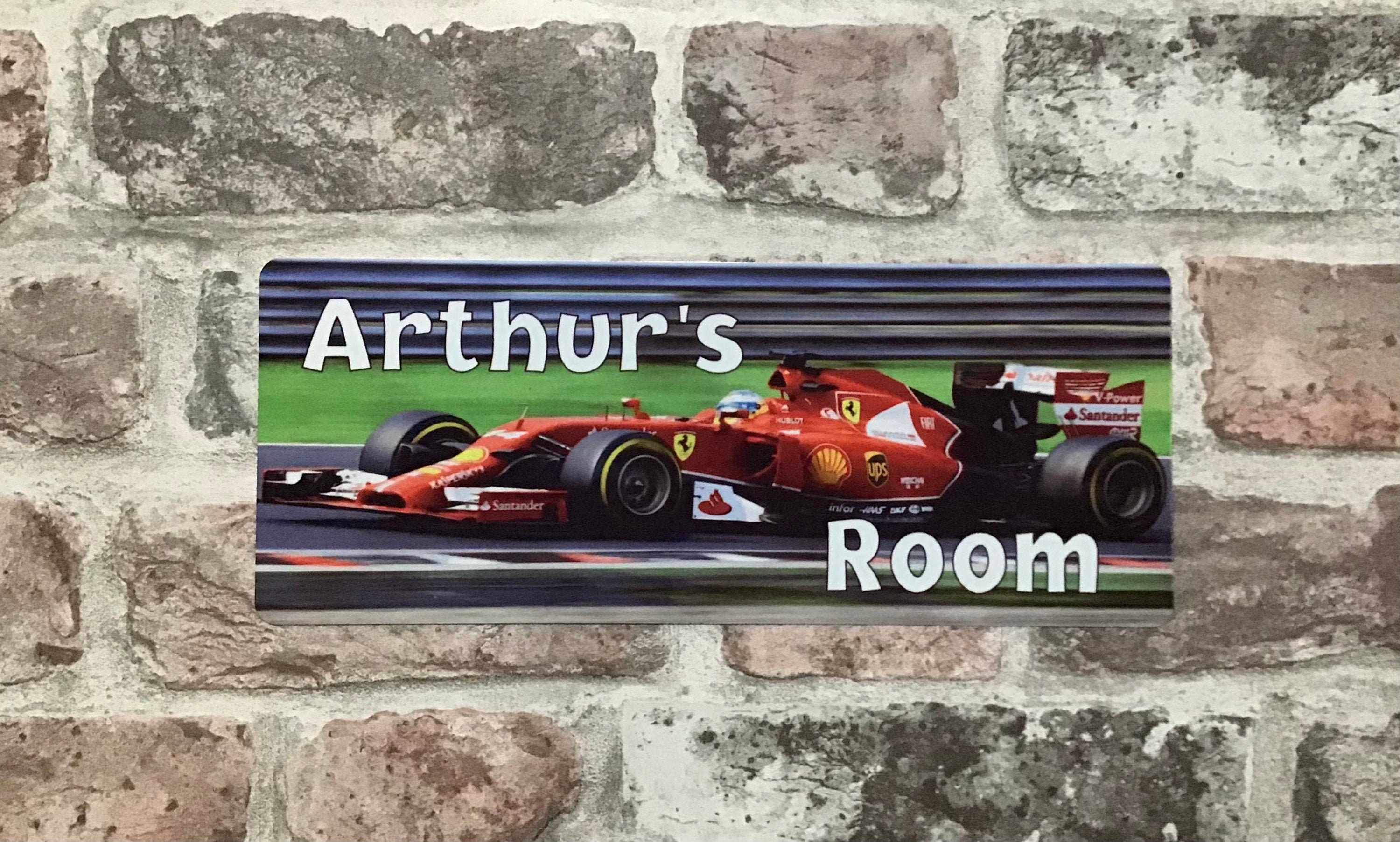 Personalised Sign Boys Formula 1 Ferrari Bedroom Door Name | Etsy