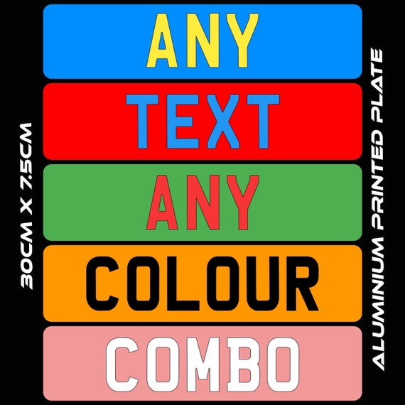 Novelty Personalised Metal Number Plate Car Reg Name Plate Any - Etsy UK