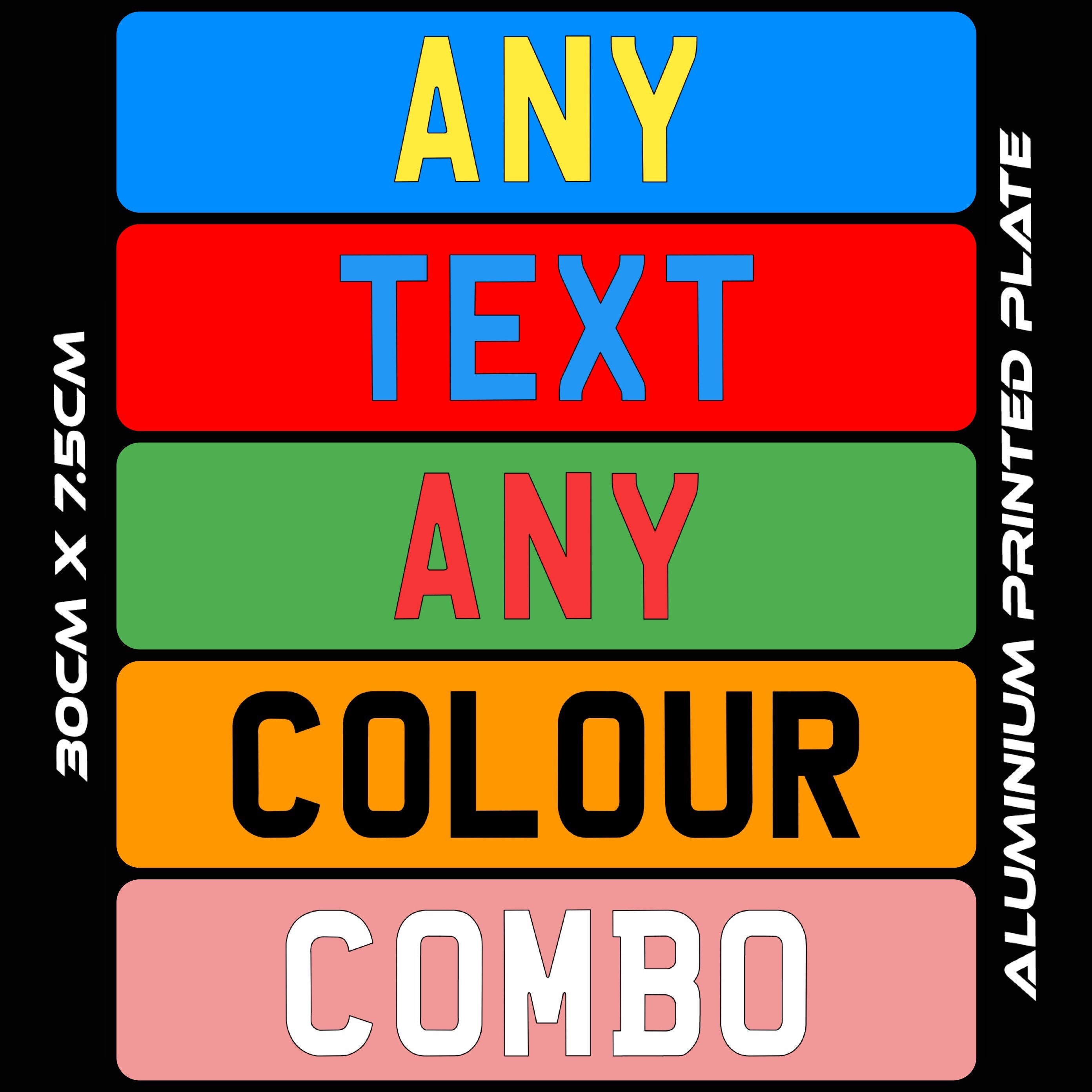 Novelty Personalised Metal Number Plate Car Reg Name Plate Any - Etsy UK