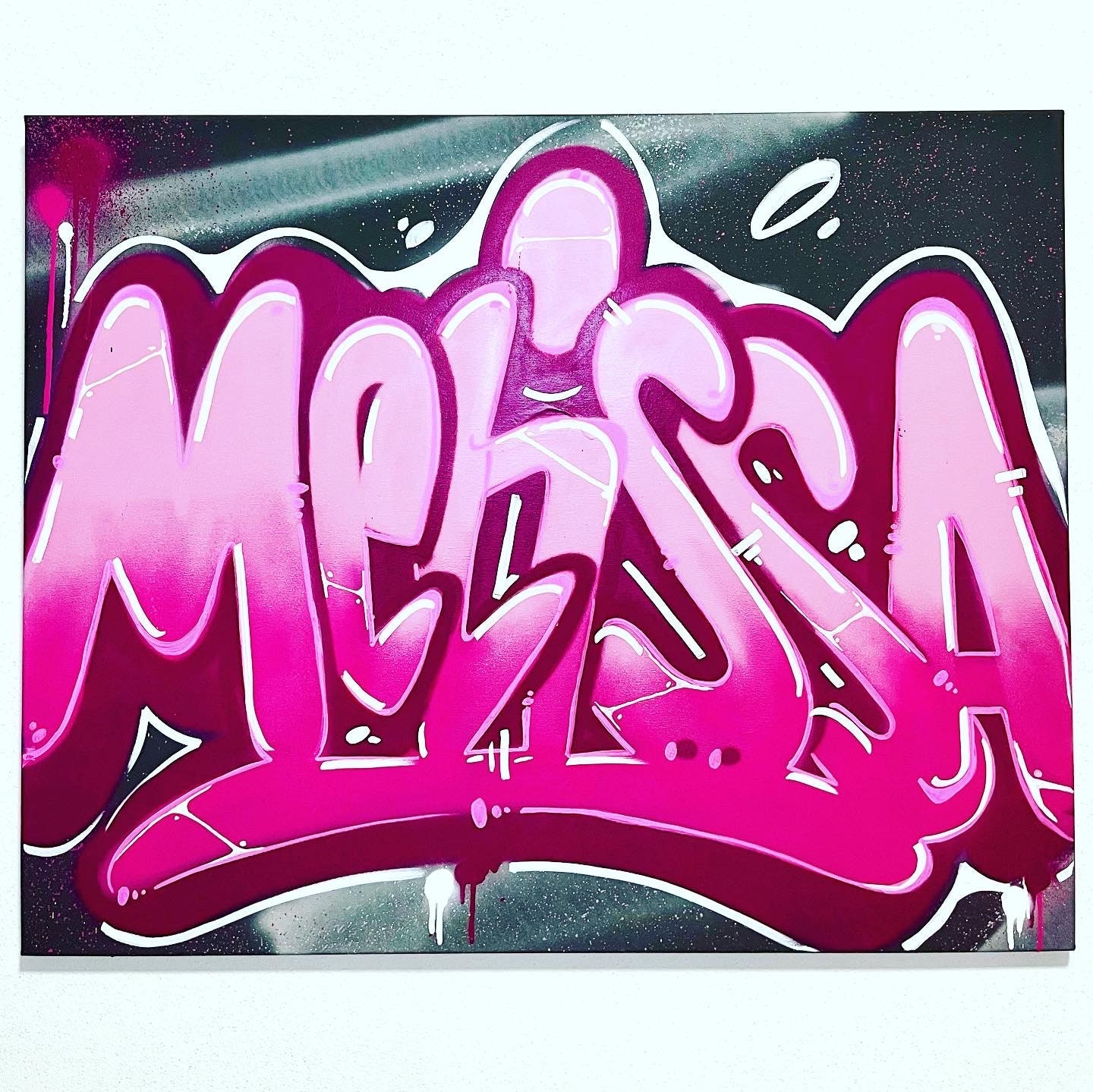Name as Graffiti Personalized Canvas Hand Painted Sprayed No - Etsy