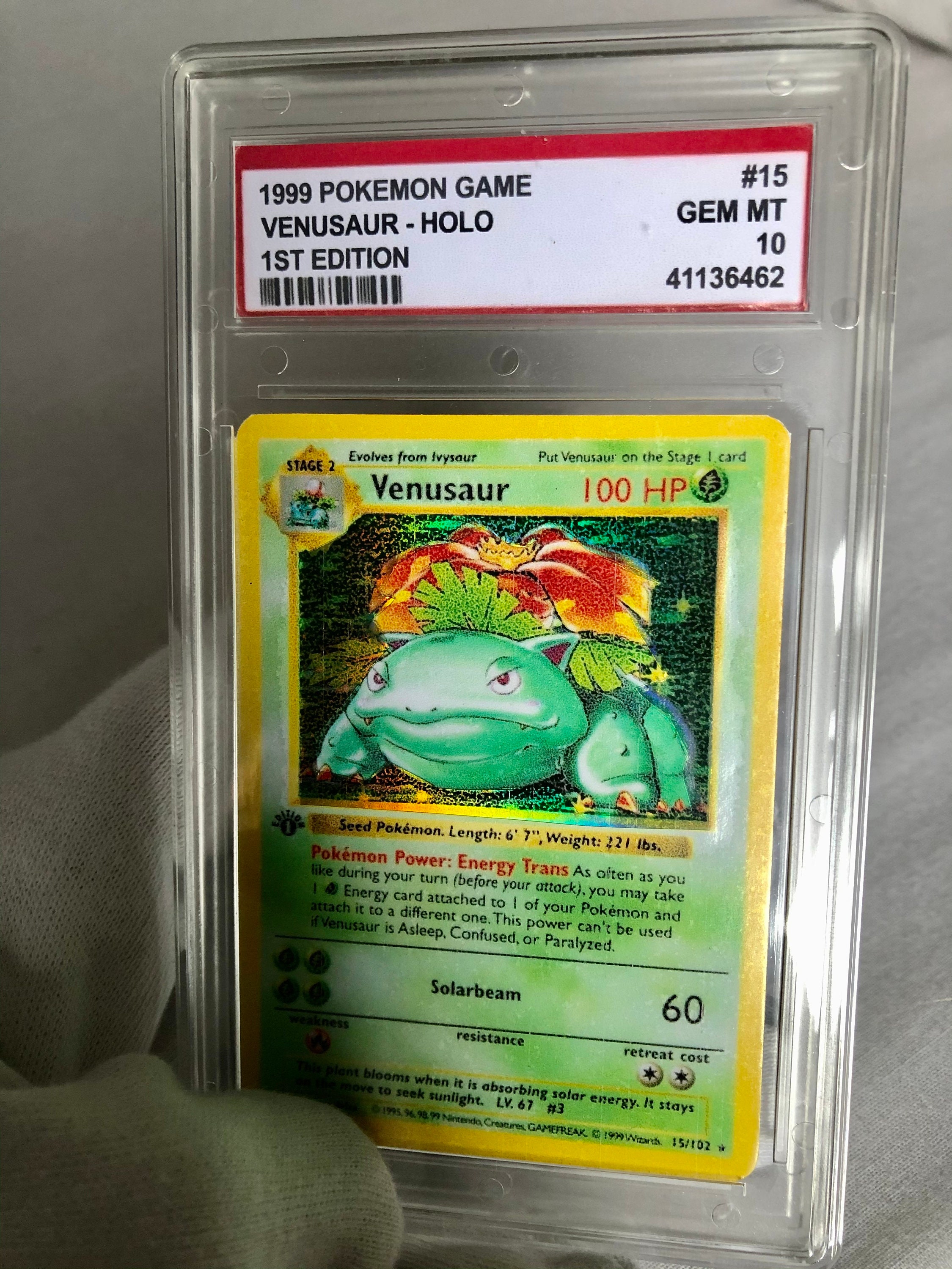Pokemon Venusaur 1ª edición Shadowless 15/102 Conjunto base | Etsy