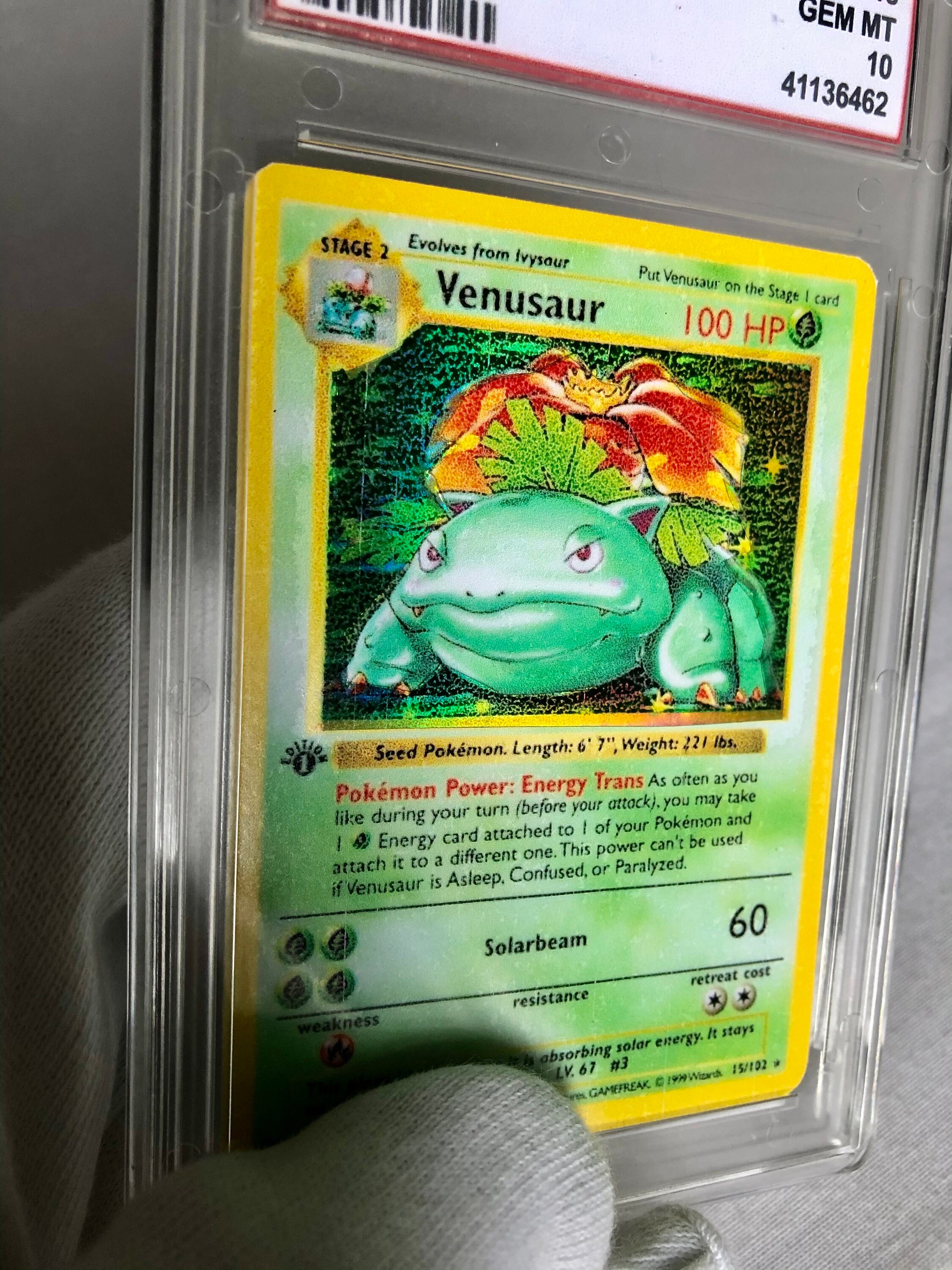 Pokemon Venusaur 1ª edición Shadowless 15/102 Conjunto base | Etsy