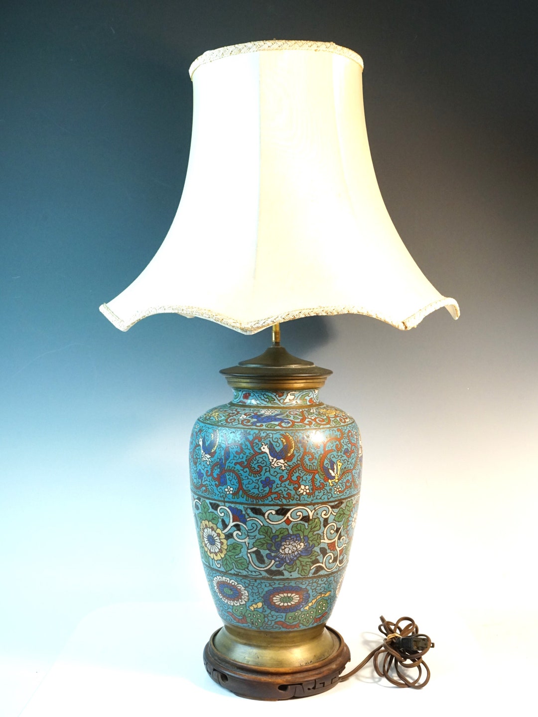 Antique Japanese Champleve Lamp. Bronze D'ore. - Etsy
