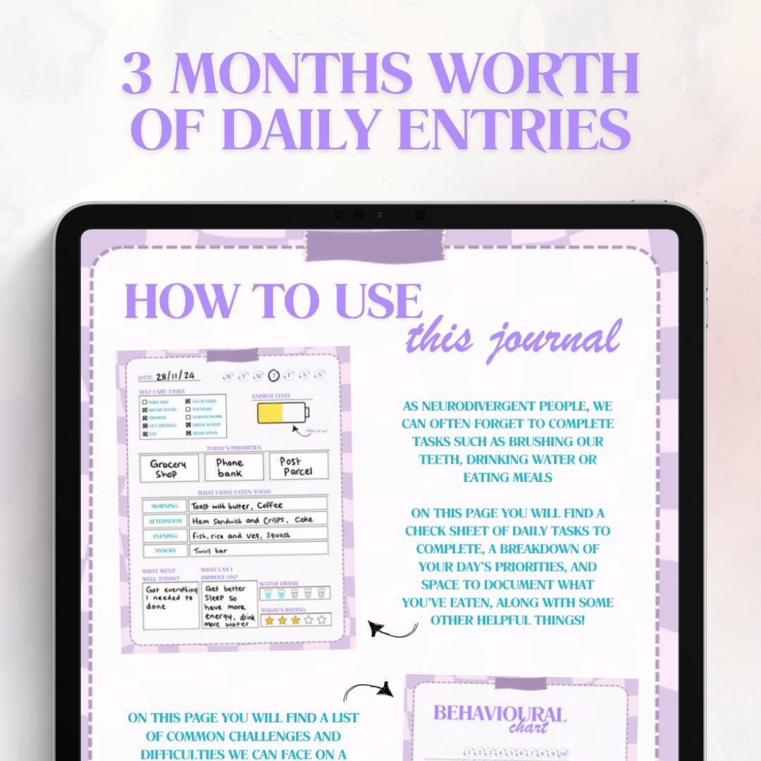 The Neurodiverse Journal - Daily Journal and Planner for Neurodivergent ...