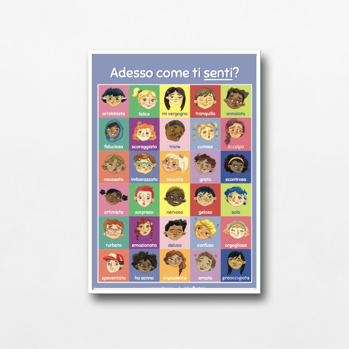 ITALIAN Emotions & Feelings Digital Print How are you | Etsy