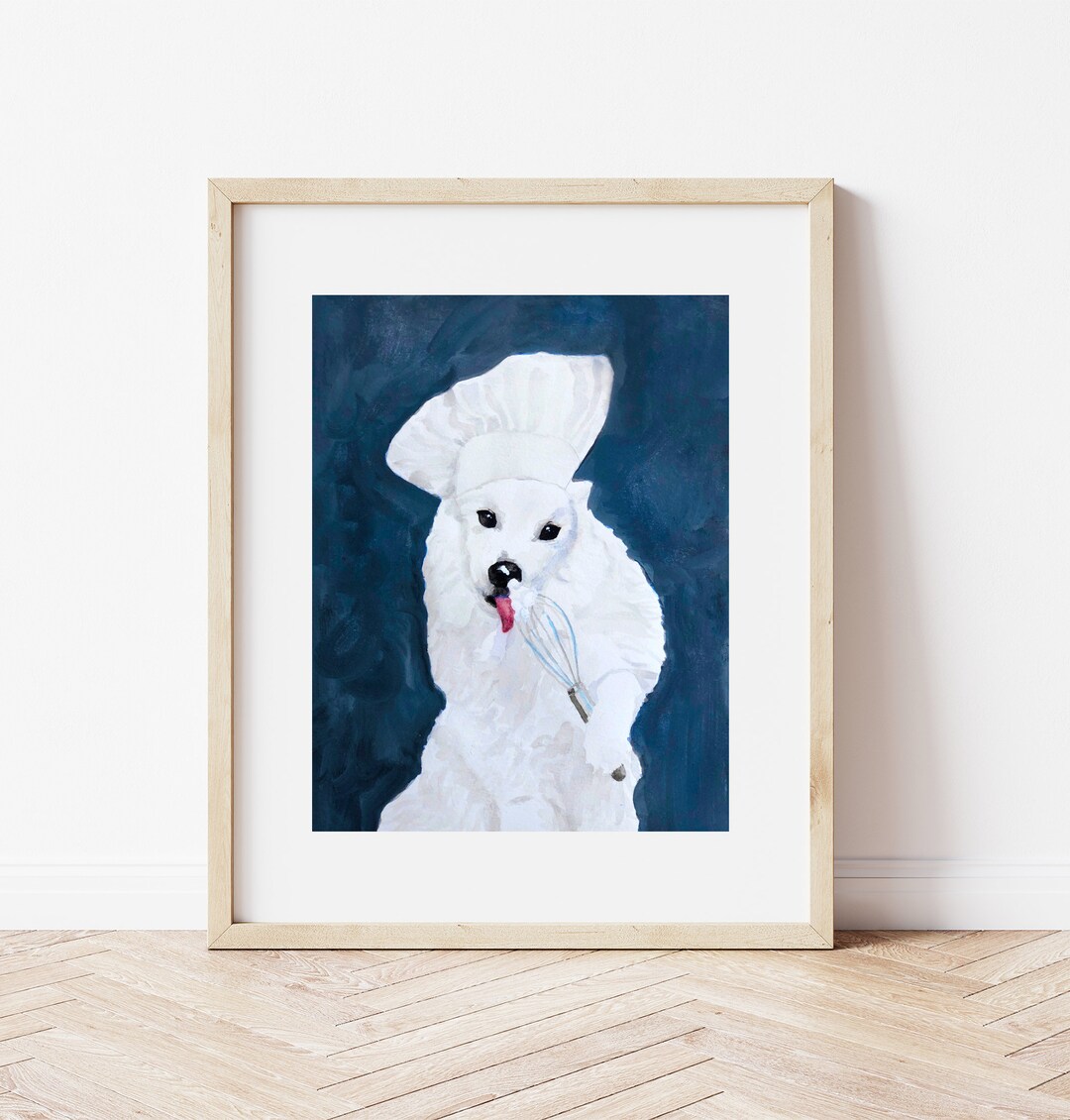 Dog Print, Samoyed Chef Dog Art Print, Instant Download Art Printable ...