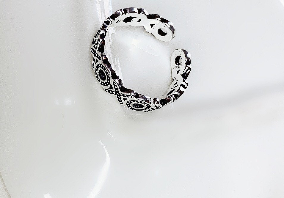 Sterling Silver XO Ring, Chunky Silver Ring, Xoxo Ring, Naughts and ...