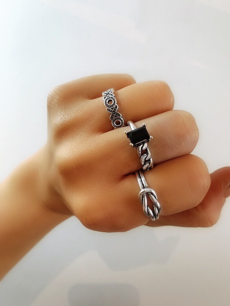 Sterling Silver XO Ring Chunky Silver Ring Xoxo Ring - Etsy UK