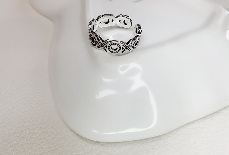 Sterling Silver XO Ring Chunky Silver Ring Xoxo Ring - Etsy UK