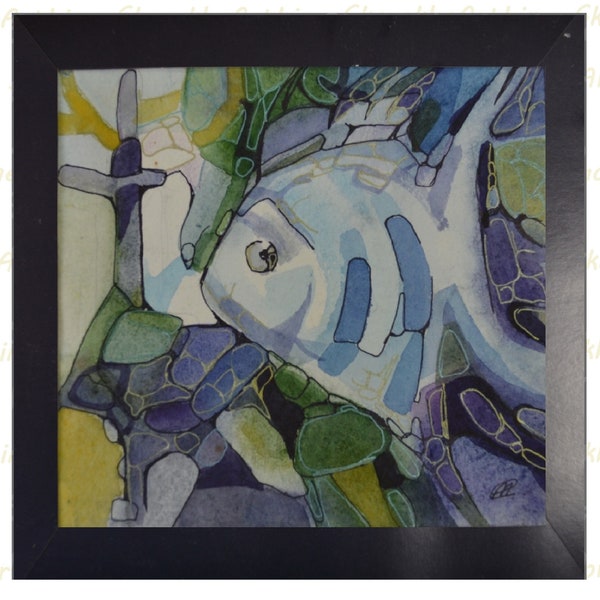 Angelfish Painting - Etsy