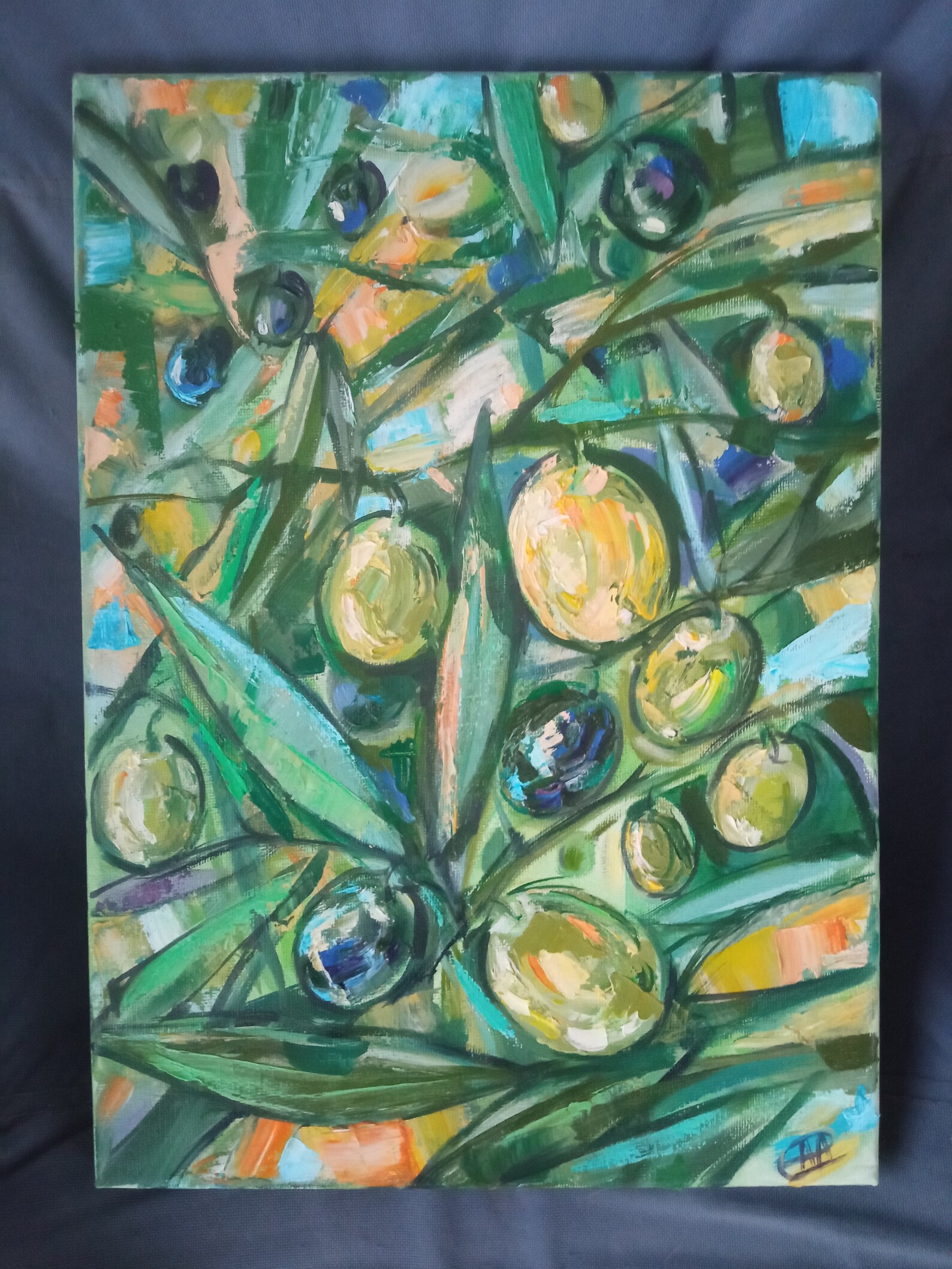 Olive Tree Oil Painting Original Olives Branch Impasto - Etsy