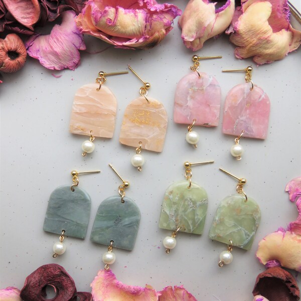 Marble Earrings - Etsy