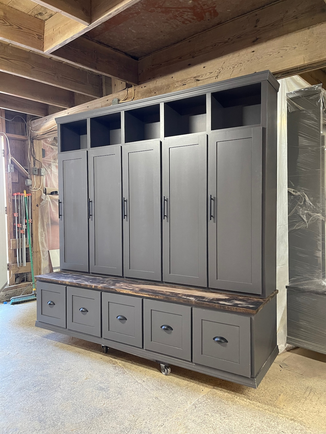 The Jim | Hall Tree| Mudroom Organization| Entryway| Coat Rack| Lockers ...