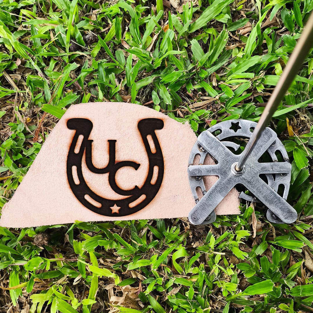 Custom Wedding Leather Branding Iron, Horseshoe Monogram Branding Iron ...