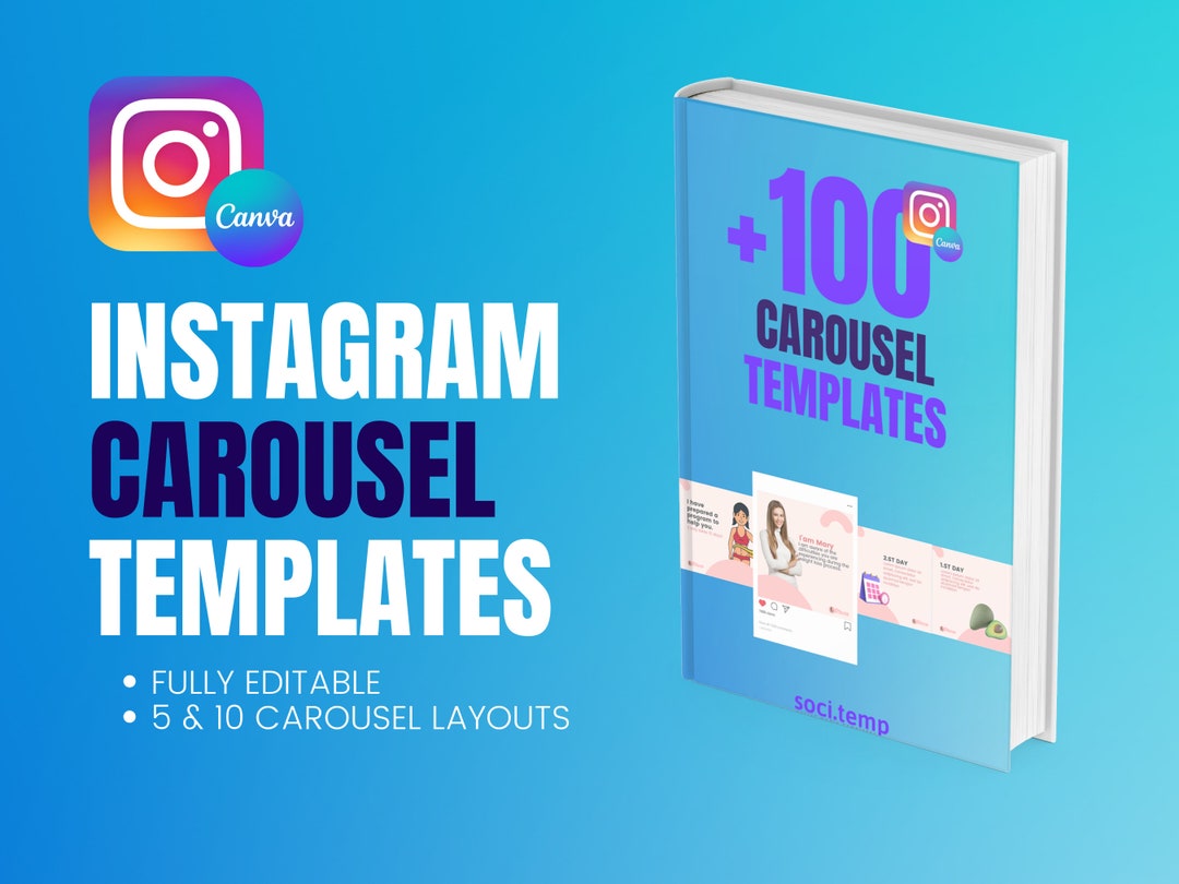 Instagram Carousel Templates for Canva - Social Media Templates ...