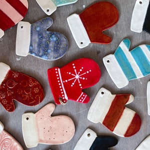 Hanging Christmas Mittens/ Christmas Tree Decorations/ Hanging ...