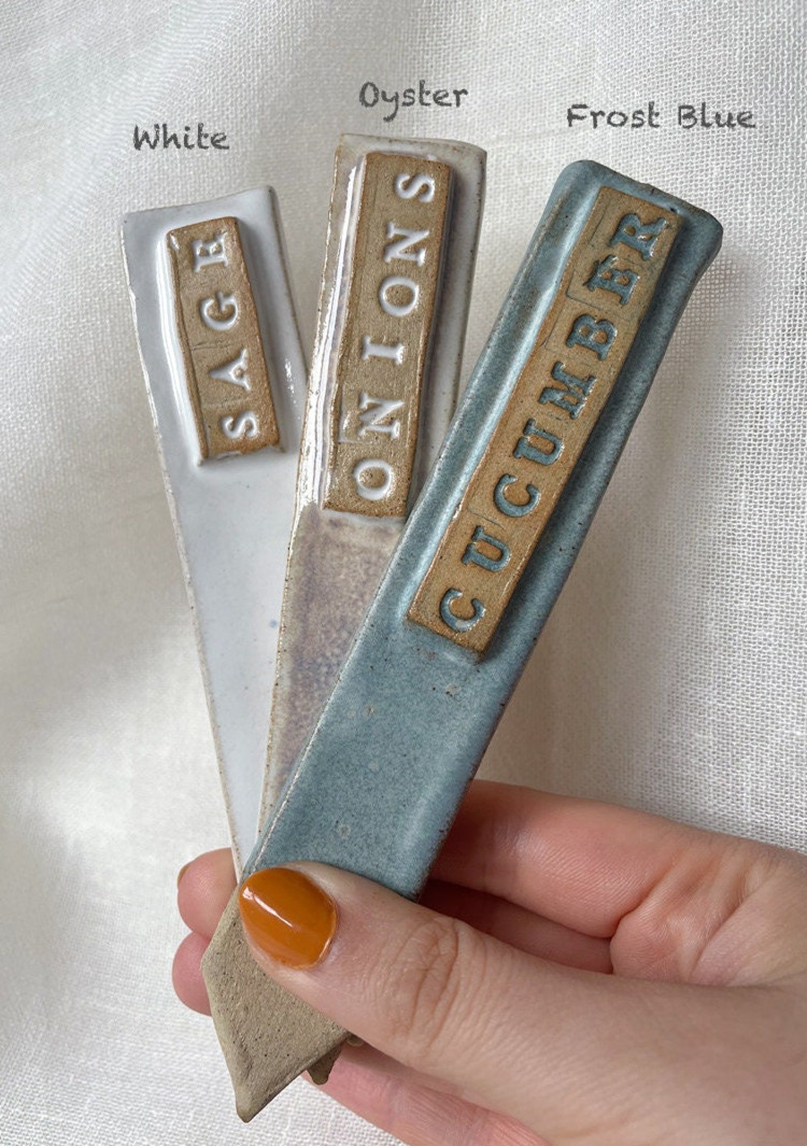 Ceramic Garden Labels - Herb/ Veg/ Flowers - Etsy UK