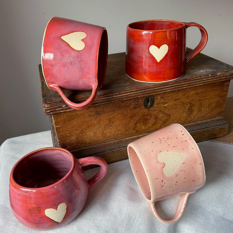 Red Heart Mug - Etsy