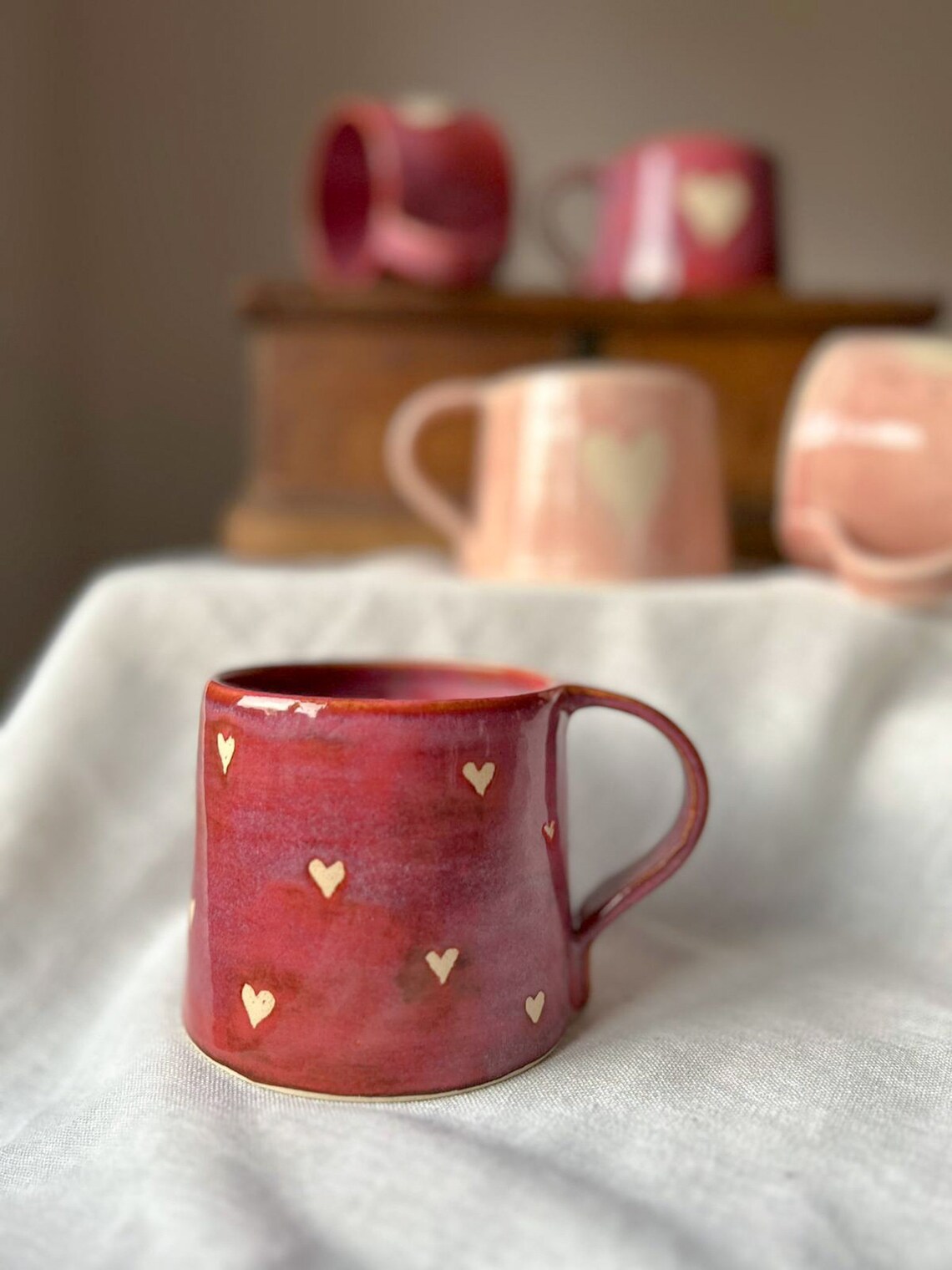 Love Mugs/ Ceramic Mugs/ Heart Mugs/ Gift for Her - Etsy