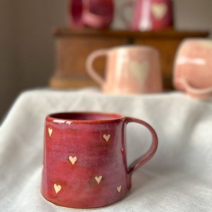 Love Mugs/ Ceramic Mugs/ Heart Mugs/ Gift for Her - Etsy