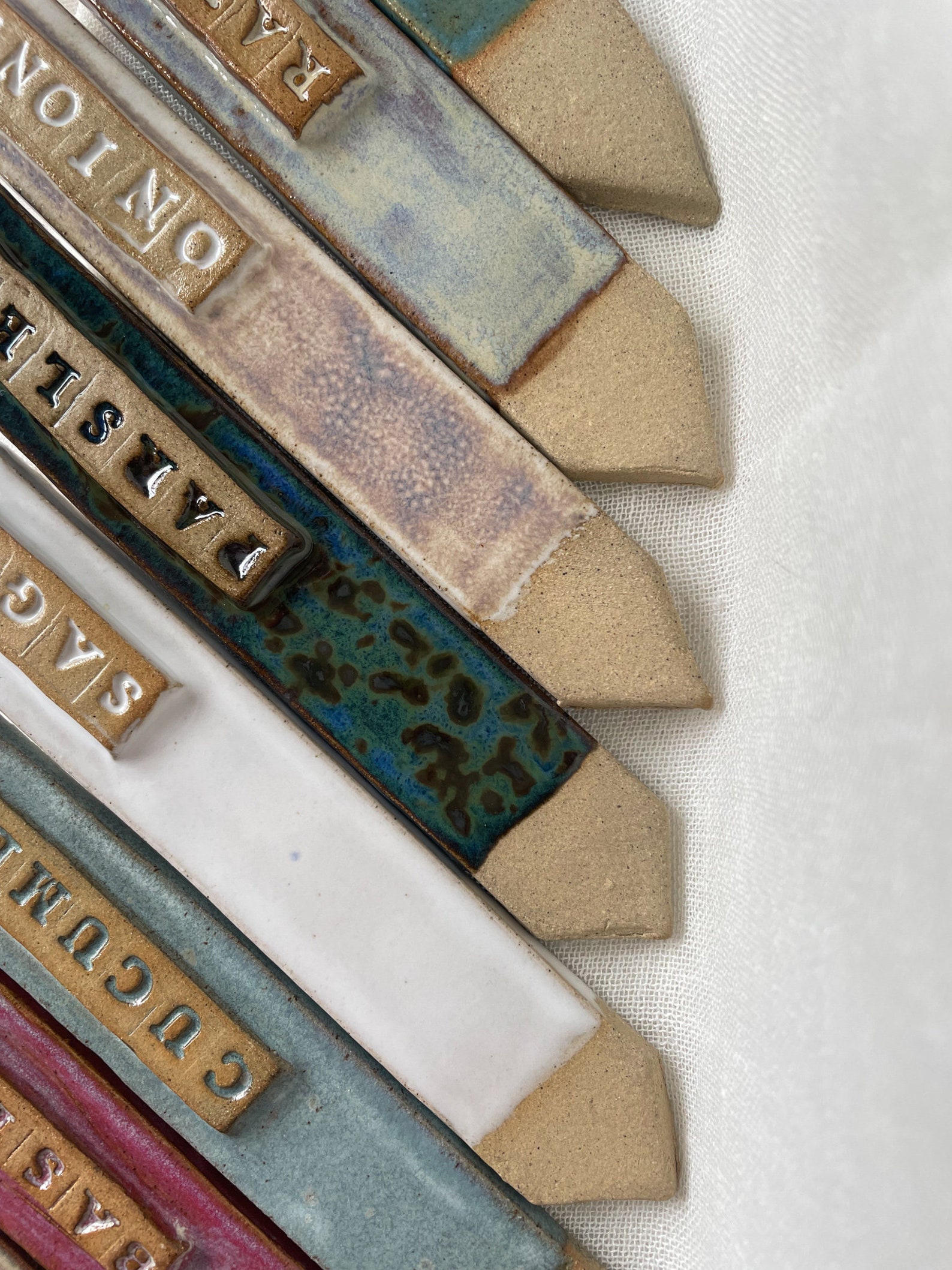 Ceramic Garden Labels Herb/ Veg/ Flowers - Etsy UK