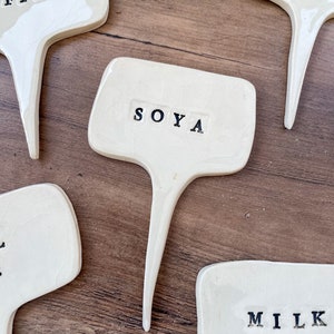 Ceramic Food Markers for Tablescapes, Buffets, Food Halls, Hosting ...