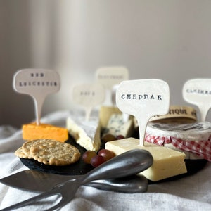 Ceramic Cheese Labels/ Cheese Board Markers/ Food Labels/ Tablescapes ...