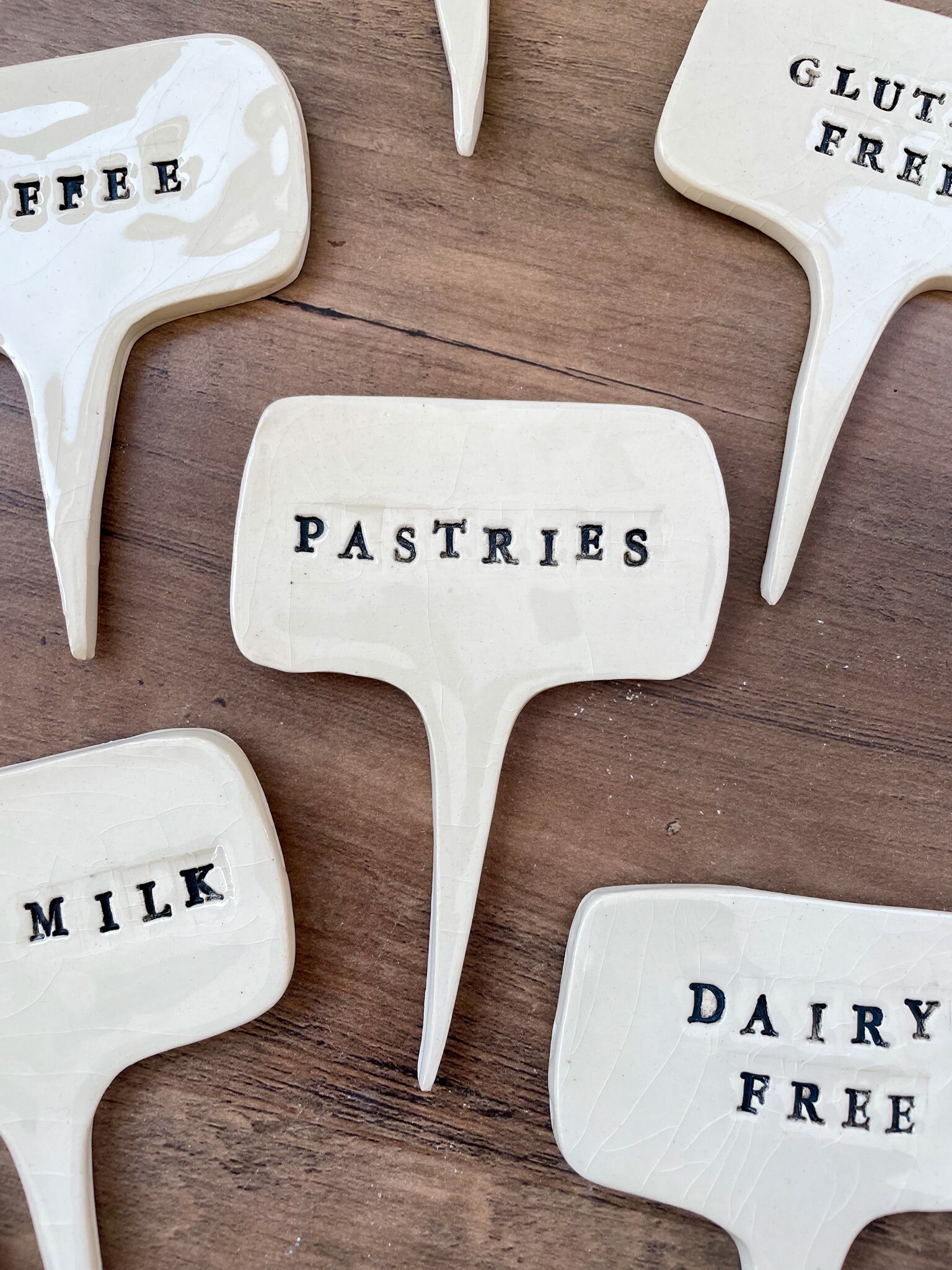 Ceramic Food Markers for Tablescapes, Buffets, Food Halls, Hosting ...