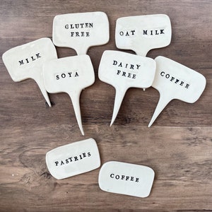 Ceramic Food Markers for Tablescapes, Buffets, Food Halls, Hosting ...