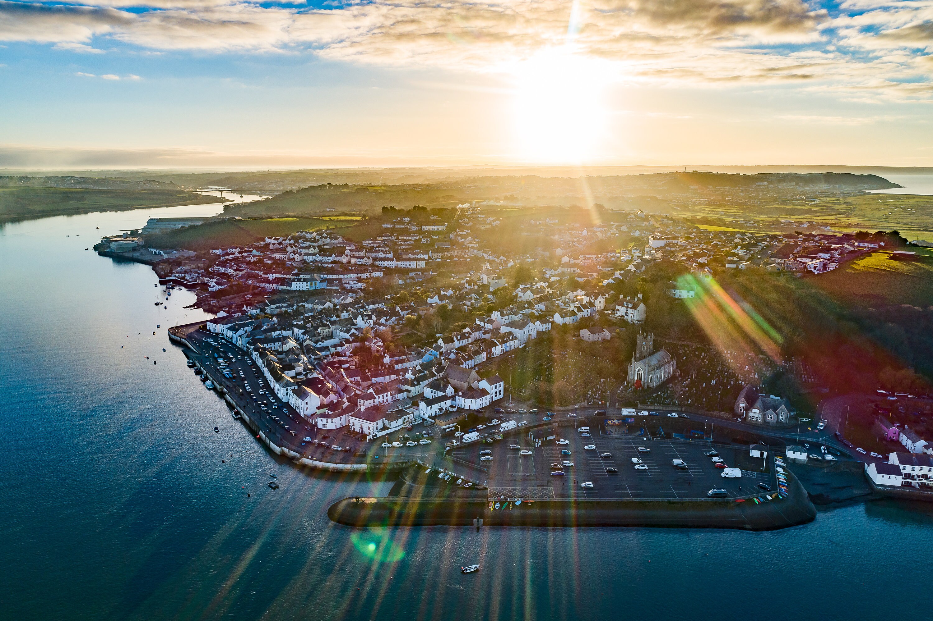 Appledore Sunset North Devon Framed Aerial Print | Etsy