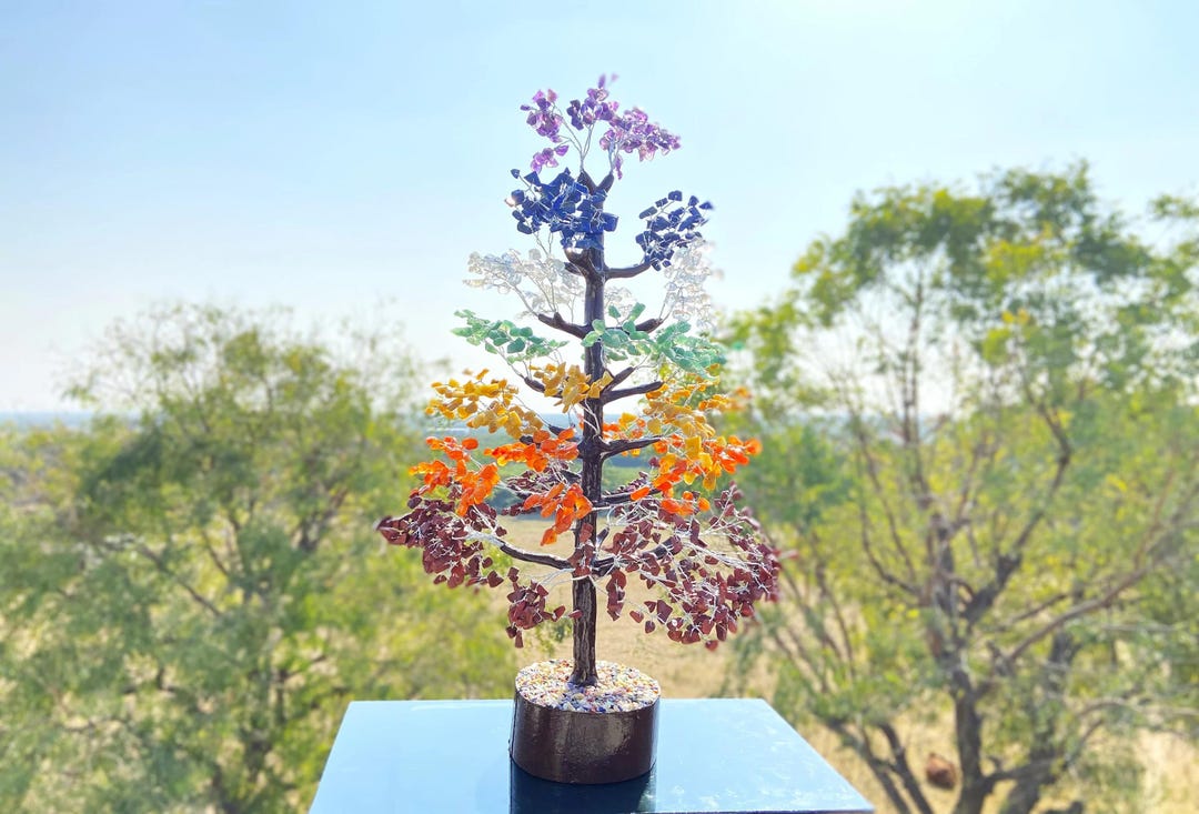 20"large Seven Chakra Tree, Large 7 Chakra Tree, Large Christmas Tree ...