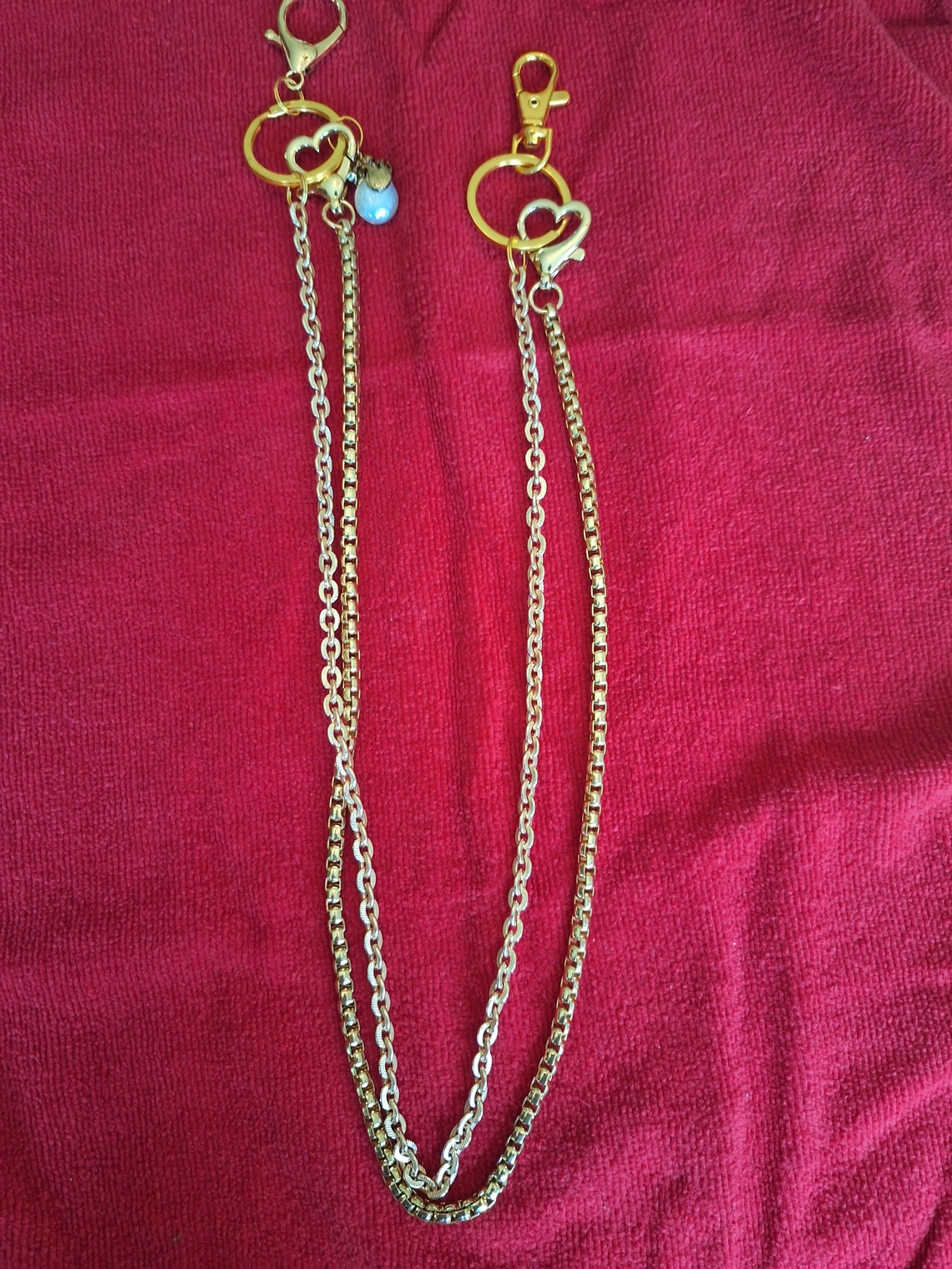 Gold Double Strand Wallet Security Chain - Etsy