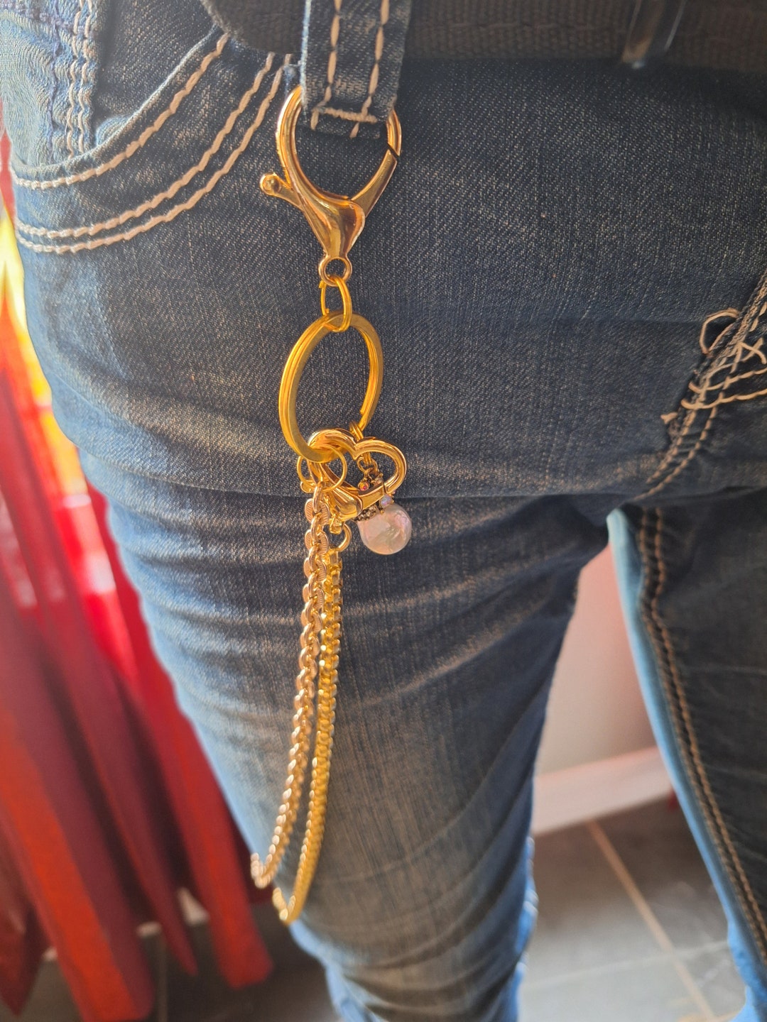 Gold Double Strand Wallet Security Chain - Etsy