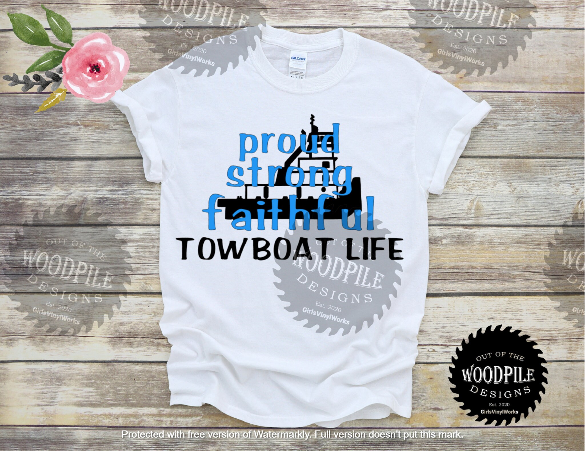 Proud strong faithful towboat life digital image SVG | Etsy