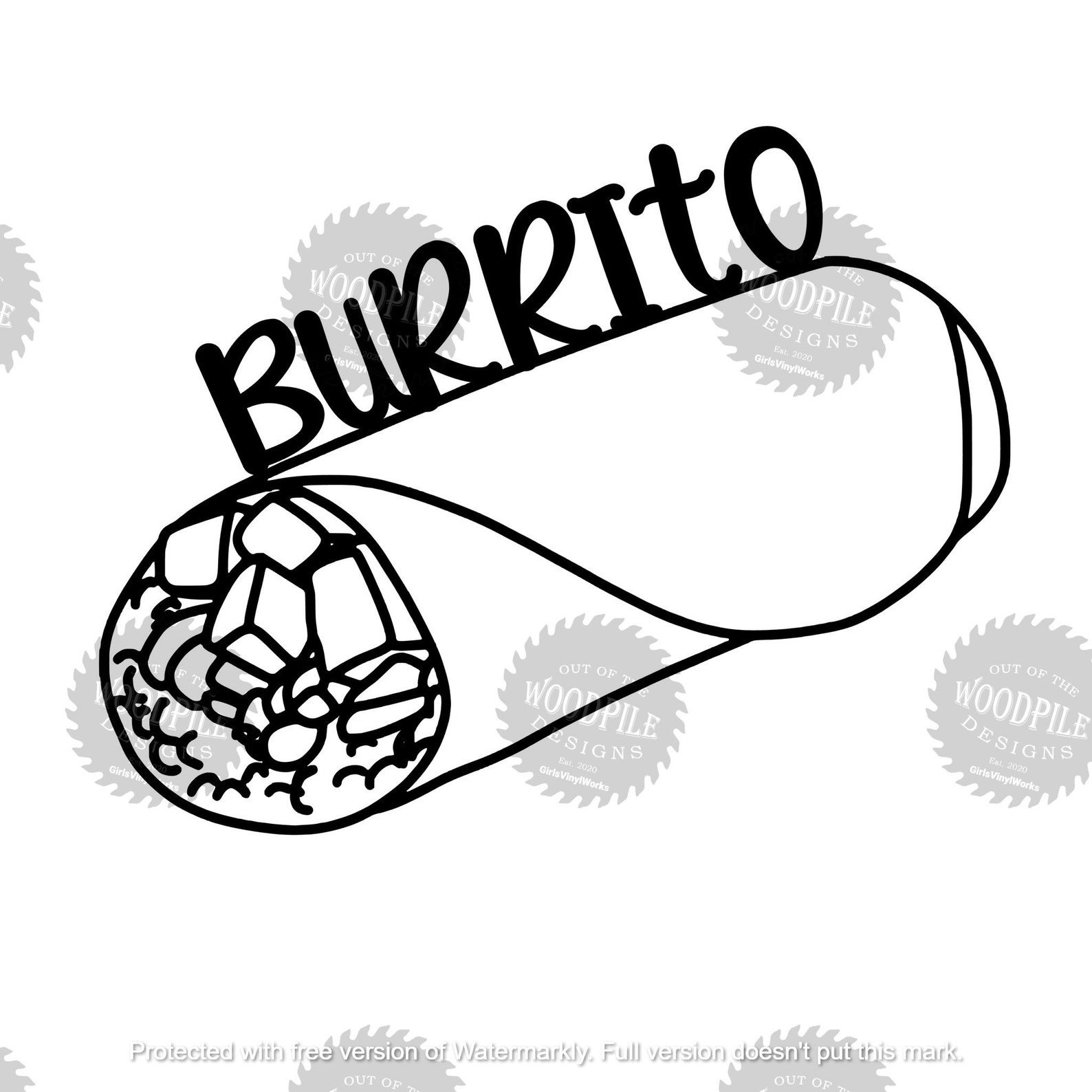 Burrito Taco Taquito matching digital image SVG set | Etsy