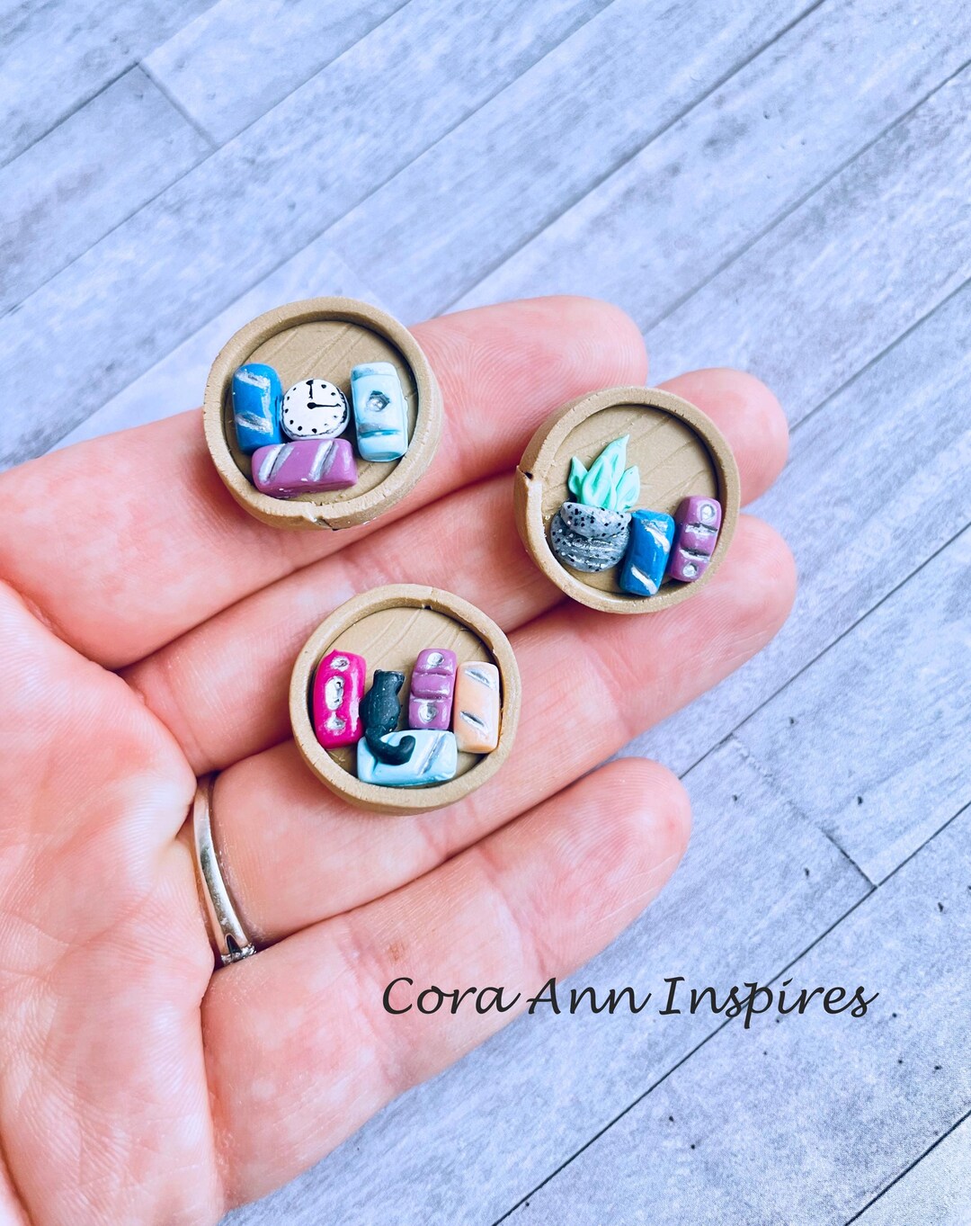 Mini Bookcase Magnets, Book Fridge Decor, Book Lover Gift, Small Book ...