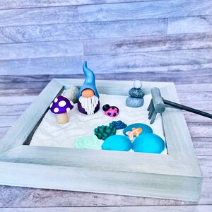 Handmade MINI Gnome Zen Garden, Garden Gnome Gift, Desk Toy, Meditation ...