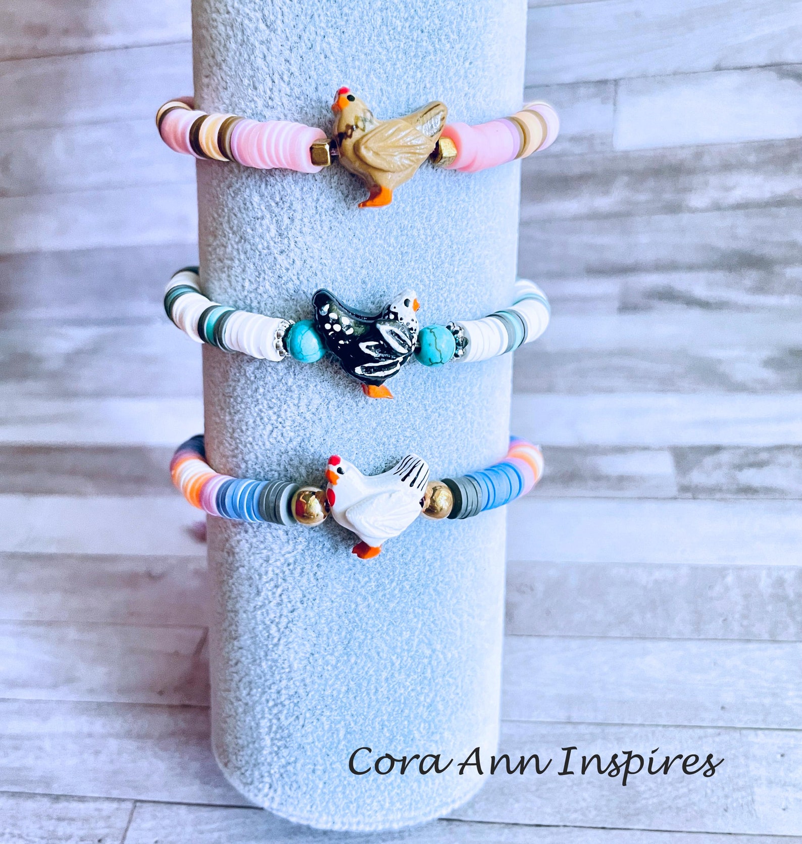 Handmade Adjustable Chicken Bracelet: Quirky Farm Animal Jewelry - Etsy