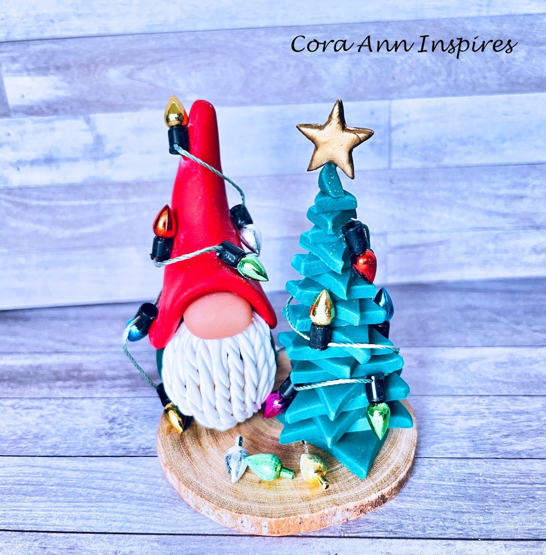Christmas Garden Gnome, Christmas Tree Gnome Gift, Winter Gnome ...