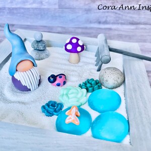 Handmade MINI Gnome Zen Garden, Garden Gnome Gift, Desk Toy, Meditation ...