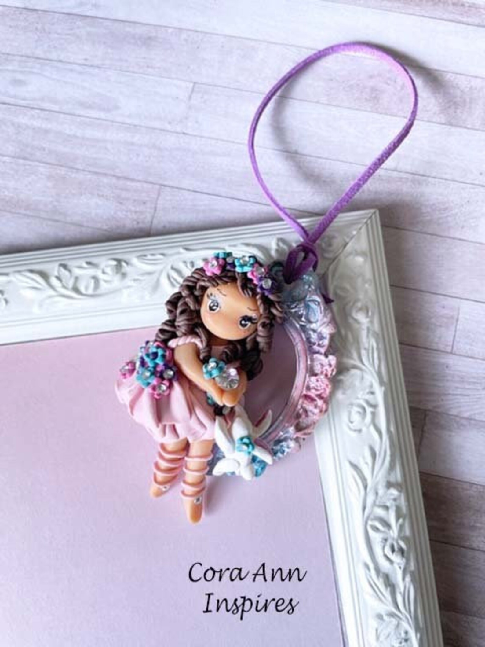 Ballerina Polymer Clay Doll/ Bunny Polymer Clay Girl/ - Etsy