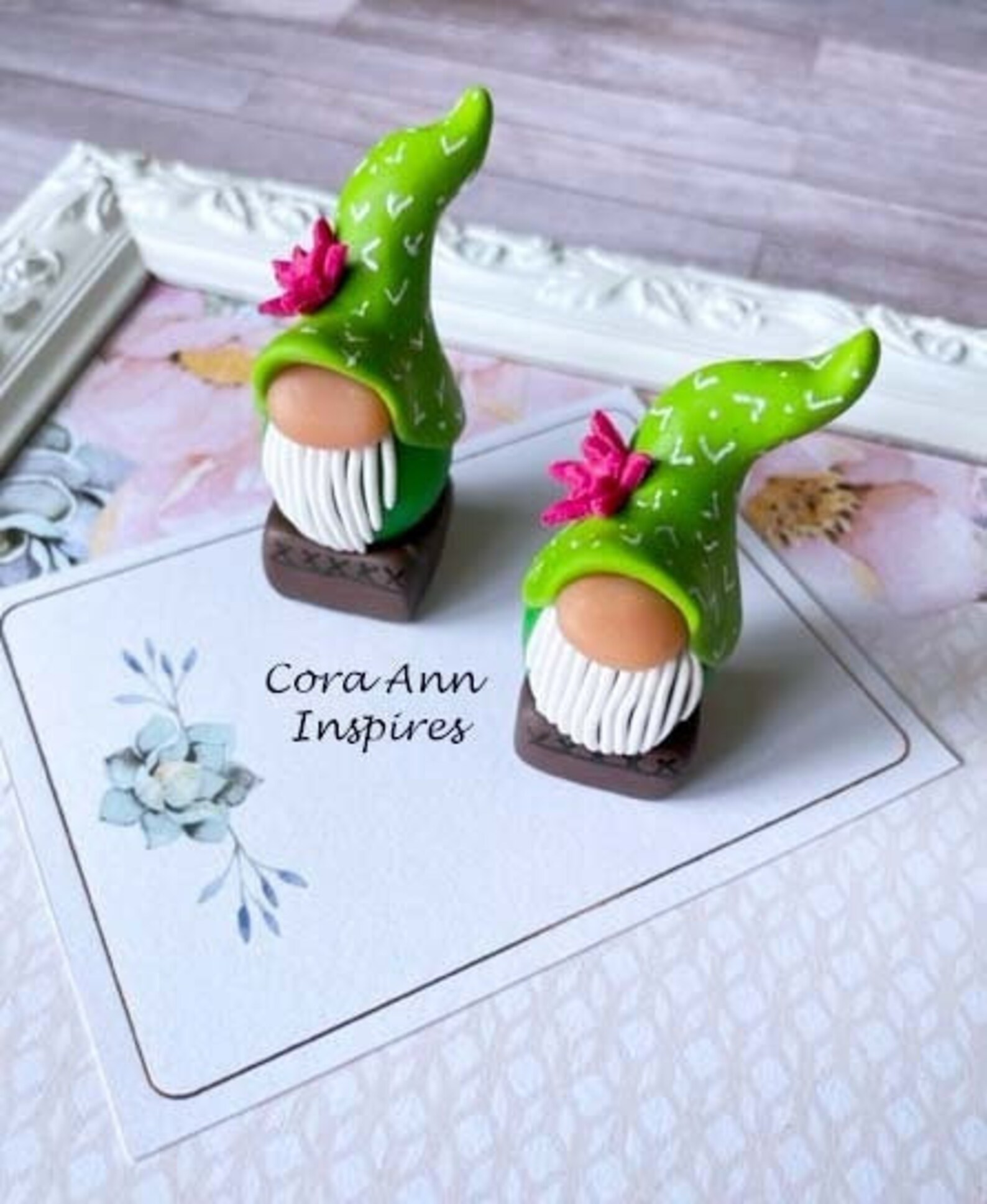 Polymer Clay Cactus Gnome, Desert Garden Decor - Etsy