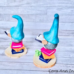 Book Worm Garden Gnome, Back to School Gift, Library Decor, Librarian ...