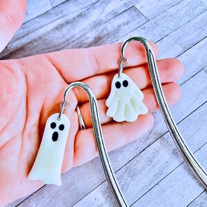 Glow in the Dark Ghost Bookmark, Clay and Metal Ghost Bookmark ...