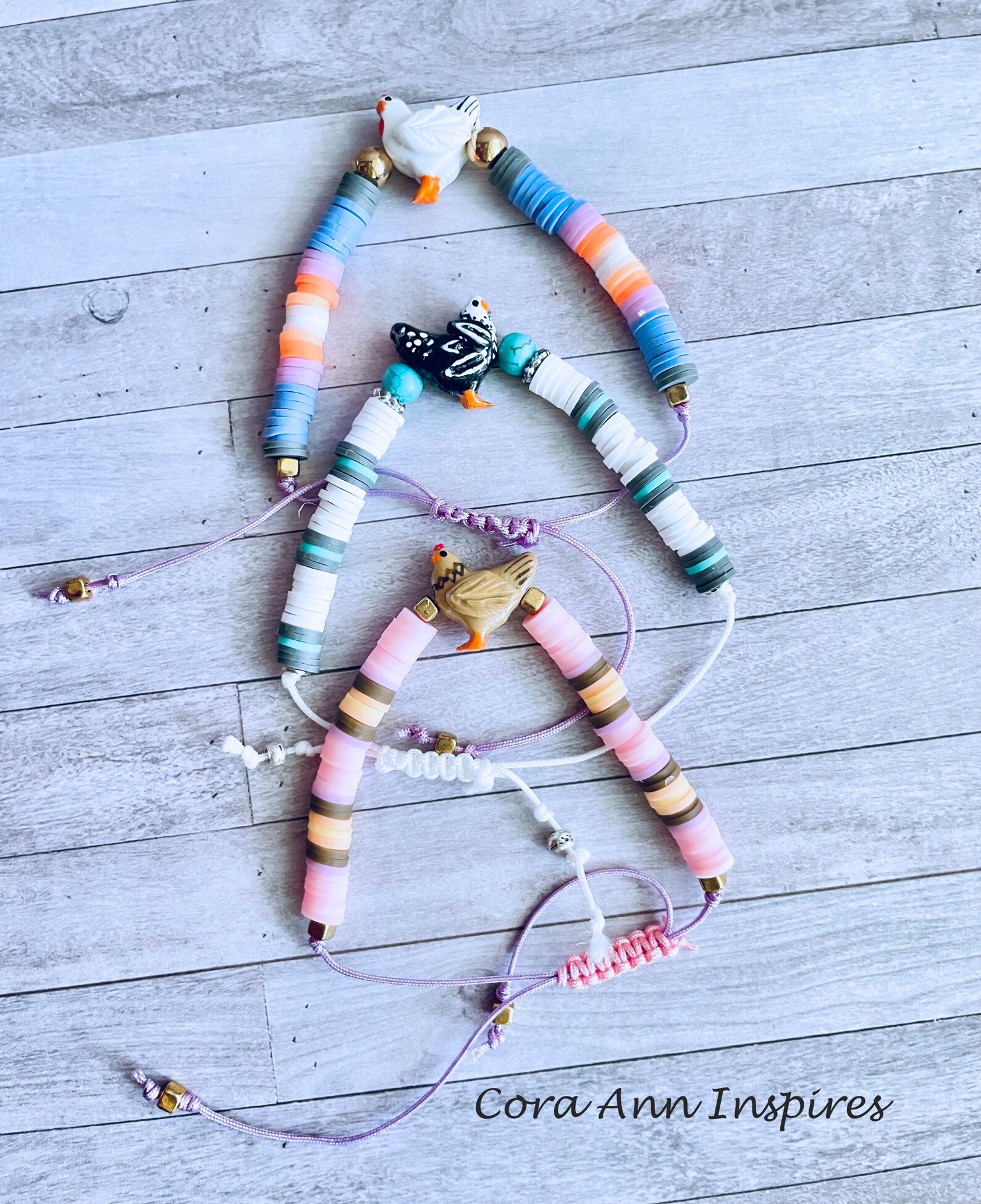 Handmade Adjustable Chicken Bracelet: Quirky Farm Animal Jewelry - Etsy