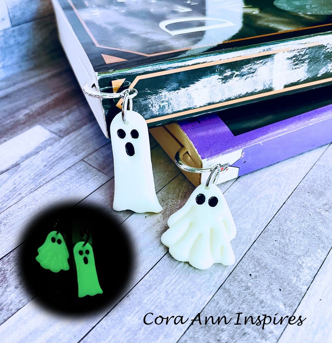 Glow in the Dark Ghost Bookmark, Clay and Metal Ghost Bookmark ...