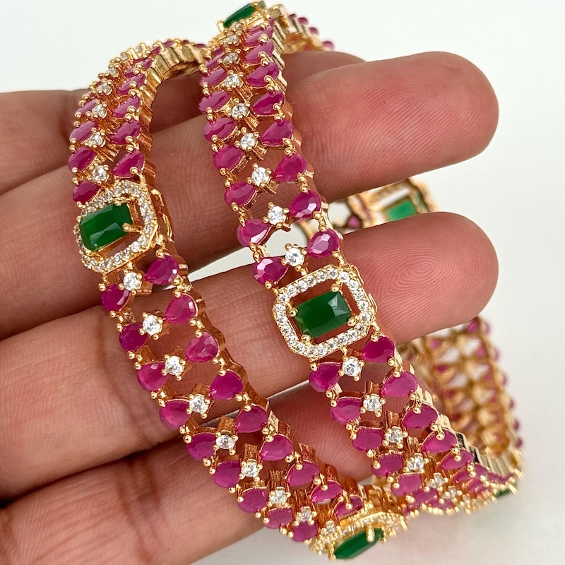 Ruby and Emerald Jewelry - Etsy