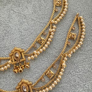 Bridal Gold Plated Anklet Pair/payal/moti Payal/jhanjran/panjeb/pajeb ...