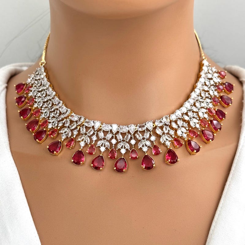 Indian Ruby Necklace - Etsy