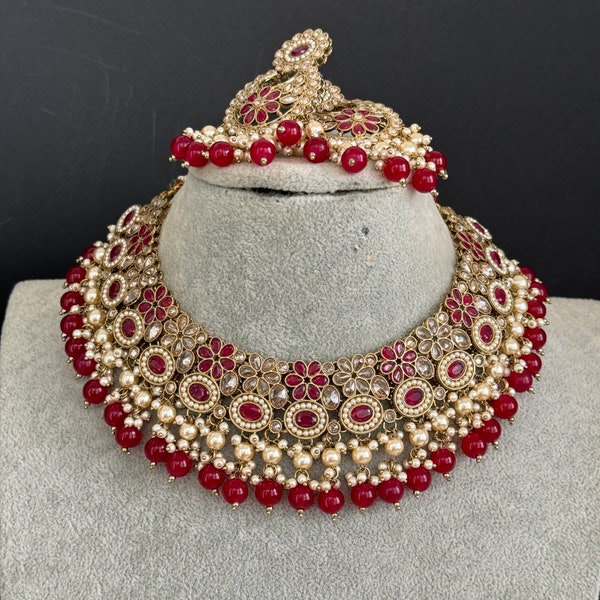 Indian Ruby Necklace - Etsy